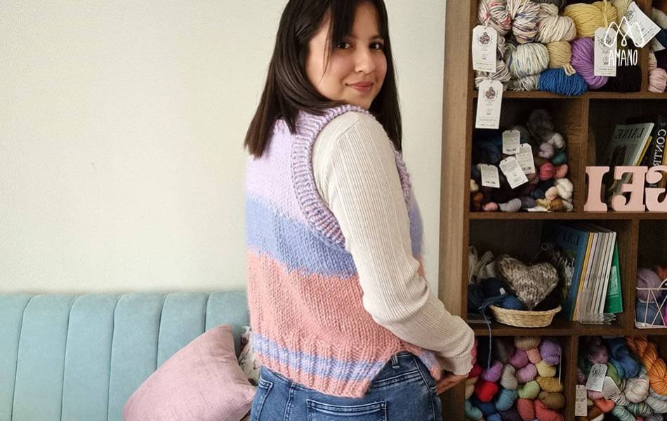 Chaleco “Boni” con los nuevos colores de yana